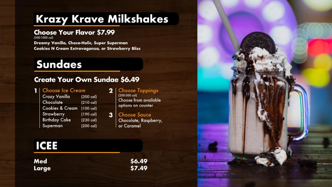 Krave menu - Ann Arbor, MI