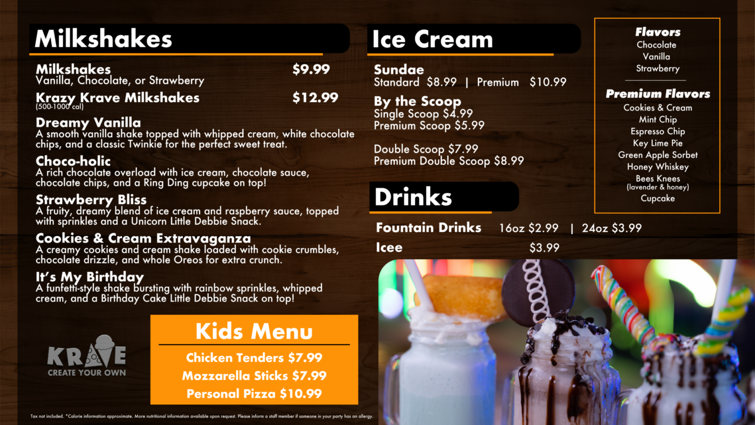 Launch Lewisville - Krave Menu