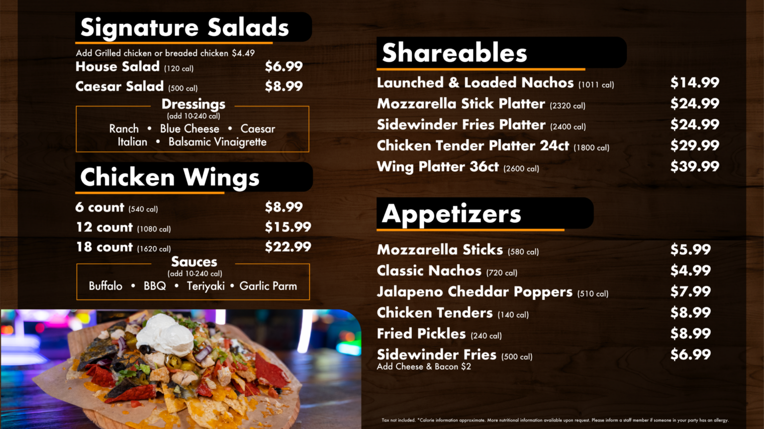 Launch West Houston - Krave Menu